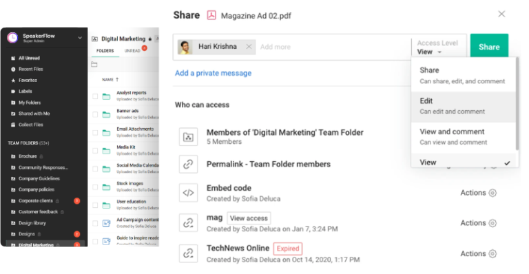 Workdrive Features | SpeakerFlow Operating System